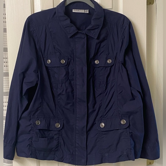 croft & barrow | Jackets & Coats | Croft Barrow Woman Navy Blue Utility ...